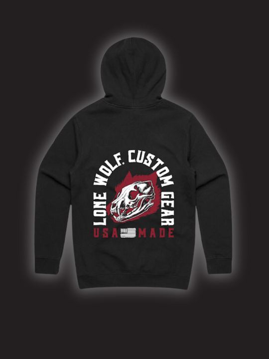 USA WOLF SKULL HOODIE – Lone Wolf Custom Gear